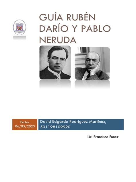 Guia De Ruben Dario Y Pablo Neruda Pdf Poesía Los Símbolos