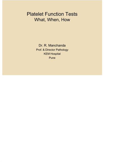 Pdf Platelet Function Tests What When Why Dokumen Tips