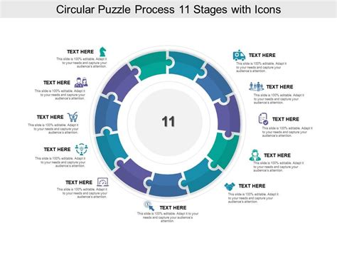Circular Puzzle Process Stages With Icons PowerPoint Presentation Sample Example Of PPT
