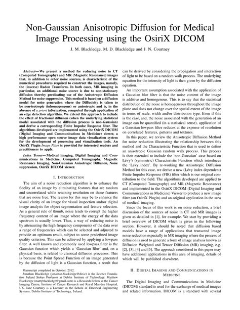 Non Gaussian Anisotropic Diffusion For Medical Image Processing Using