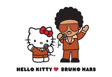 Singer Collaborative Cartoon Merch Bruno Mars And Hello Kitty Continue
