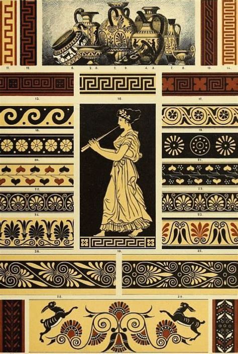 Древнегреческие орнаменты геометрия и искусство Ancient Greek Art Ancient Greek Pottery