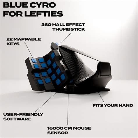Azeron Cyro One Handed Gaming Mouse With Analog Thumbstick