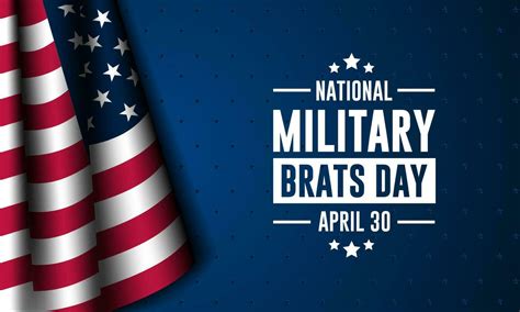 National Military Brats Day Background Vector Illustration 34966667