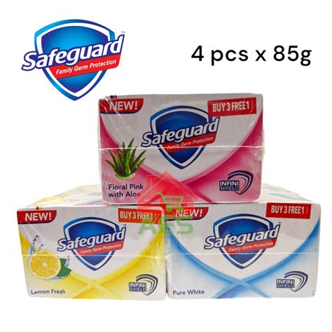 Safeguard Lemon Fresh Pure White Floral Pink With Aloe Bar Soap Infini