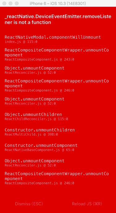 Rn 0251 Reactnativedeviceeventemitterremovelistener Is Not A Function · Issue 16810