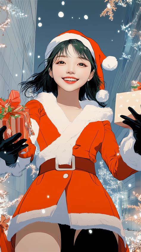 축제 산타 의상 명랑한 크리스마스 소녀 휴일 선물 주기 Pixabay의 무료 이미지