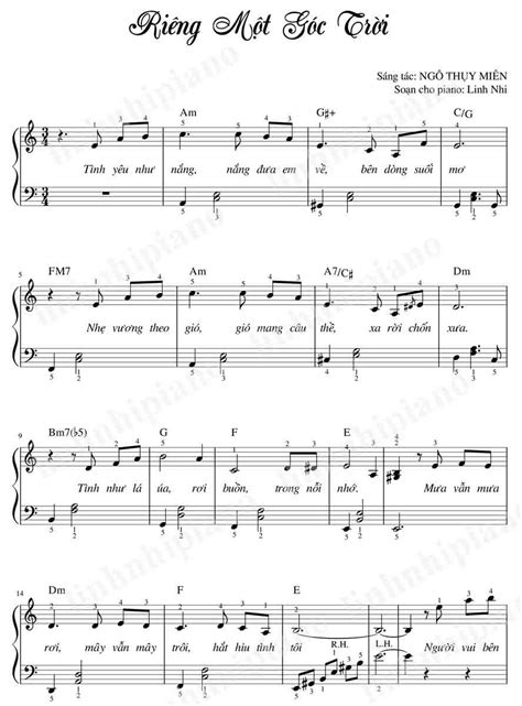 Riêng Một Góc Trời Beginner Level Linh Nhi Piano