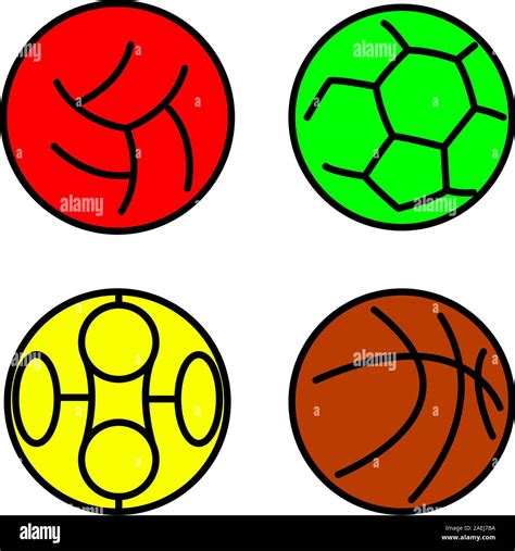 Set Sport Balls Vector Illustration Stock Vector Image And Art Alamy