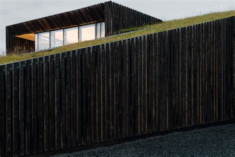 Pk Arkitektars Icelandic Cottages Have Burnt Timber Cladding