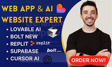 Build Next Js React Lovable Ai Replit Ai Saas App Bolt New Lovable Dev Supabase By Jimwalton