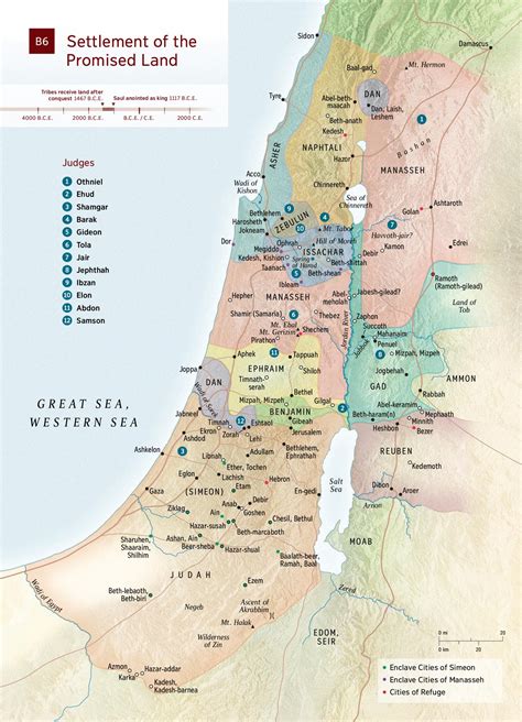 Map Of The Promised Land Biblical Places On Modern Maps Jordan