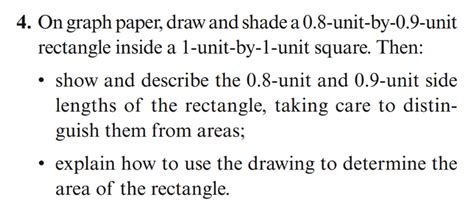 Solved 4 On Graph Paper Draw And Shade A 08 Unit By