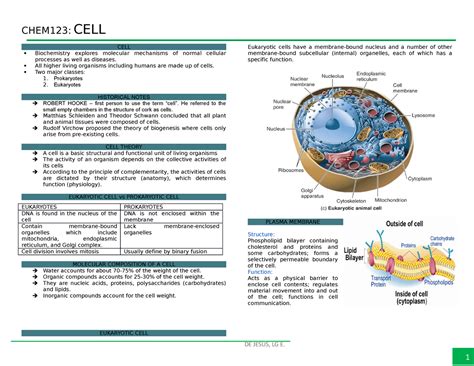 Biochem Module 1 LEC DE JESUS LG E CELL Biochemistry Explores Molecular Mechanisms Of