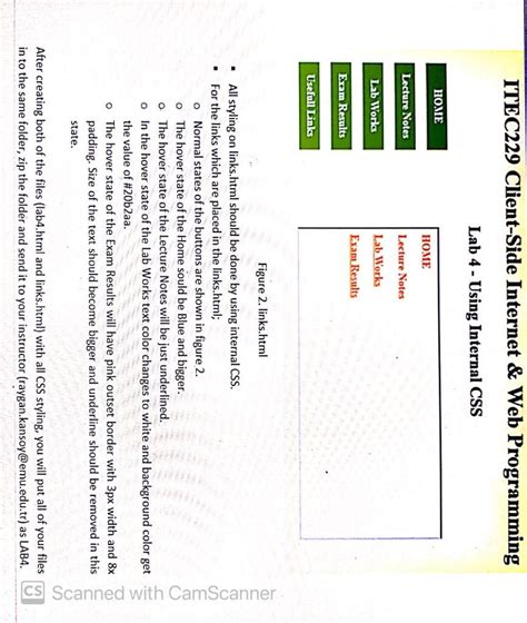 Solved Itec 229 Lab 4 Using Internal Css For Lab 4 You
