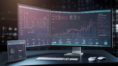 Digital Analytics Data Visualization Finance Stock Illustration