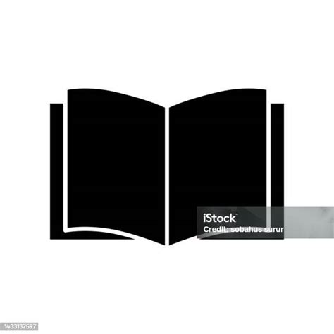 책 글리프 아이콘 그림을 엽니다 읽기와 관련된 아이콘 그림입니다 간단한 벡터 디자인 편집 가능 공부에 대한 스톡 벡터 아트 및