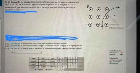 solved 11 problem 8 an alpha particle consisting of