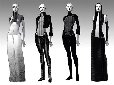 Asari Clothing Concepts From Mass Effect Cyberpunk Fashion