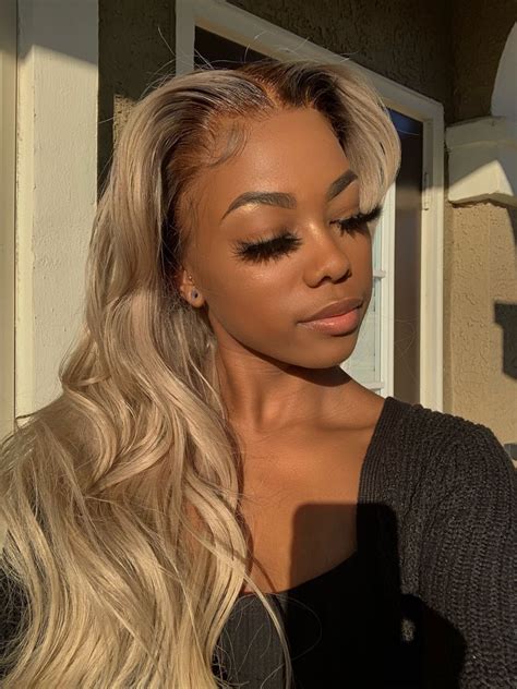 Ash Blonde Wig With Dark Roots F