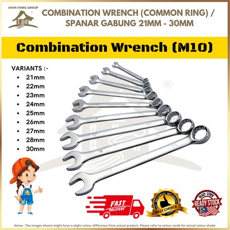 Combination Wrench Spana 21 Mm 30mm Common Ring Spanar Gabung Spanar Serbaguna