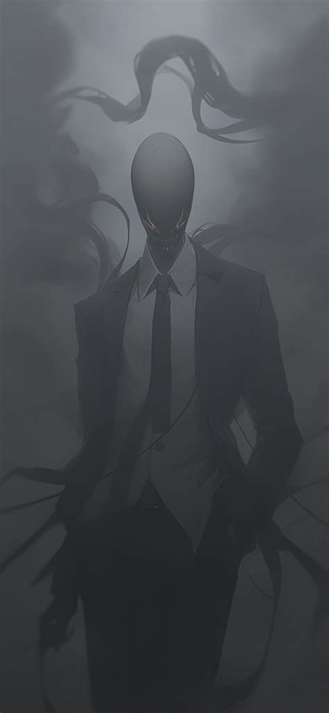 Smilling Slenderman Scary Grey Wallpapers Creepy Wallpaper Hd