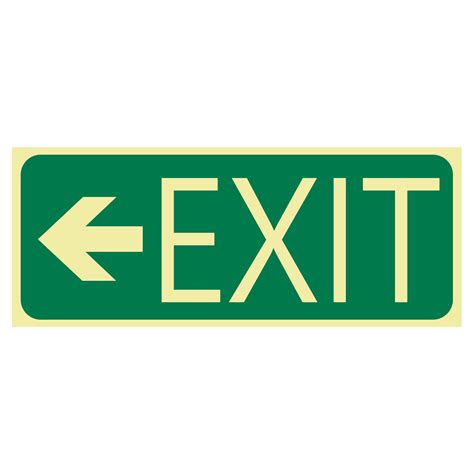 Exit Sign Exit Arrow Left Buy Now