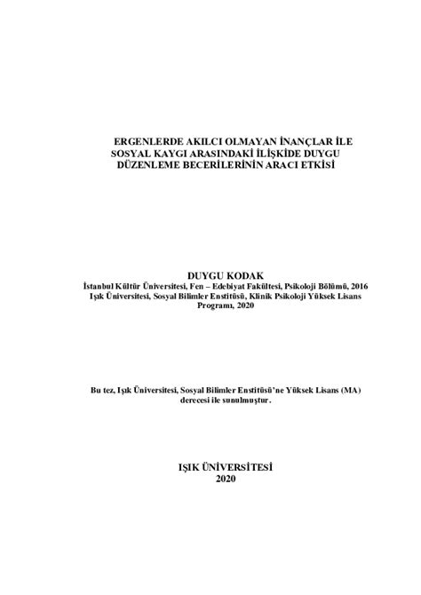 Pdf The Mediator Effect Of Emotion Regulation Skills On The Relationship Between Irrational