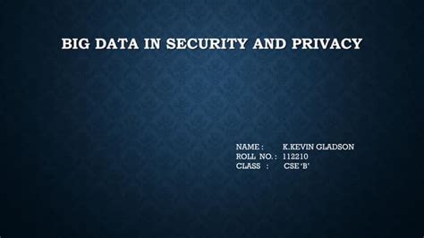 Bigdatasecurityandprivacyforcsepdf