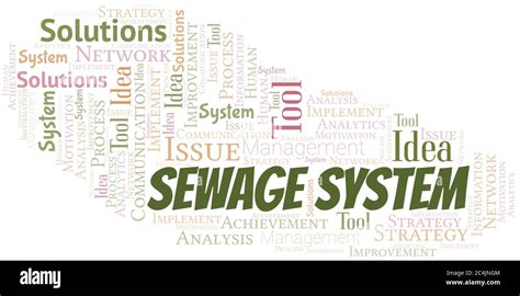 Sewage System Typography Vector Word Cloud Wordcloud Collage Made With