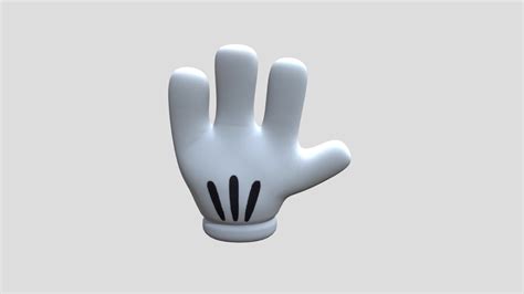 Mickey Gloves N1 3d Model By Nurulu [250f991] Sketchfab