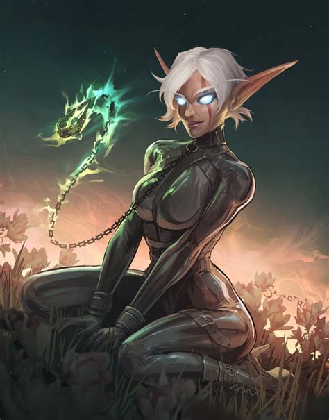 Rule 34 2d Collar Elf Elf Ears Female Glowing Eyes Latex Latex Suit Leash Leash And Collar