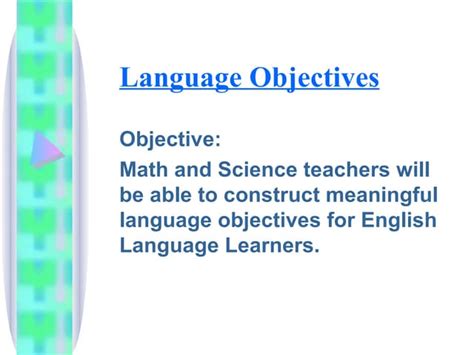 Language Objective T O P S Ppt
