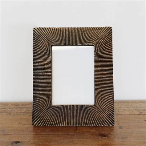 Etched Large Photo Frame In Antique Brass Leopold Hall