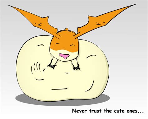 Over Stuffed Patamon By Dark Wolfwood On Deviantart