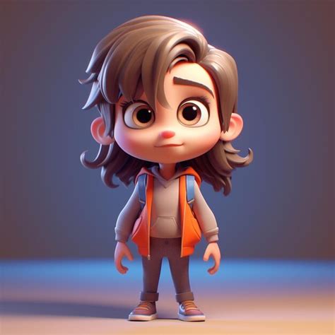 Premium Ai Image 3d Cartoon Little Boy Red Hair Freckled Face Glasses