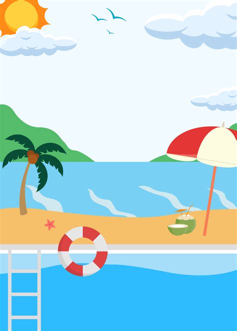 Free Minimalist Background Pool Party Invitation Template To Edit Online