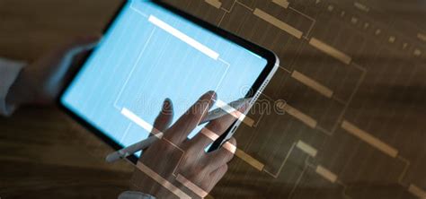 Project Management And Workflow Scheduling Illustrated On A Digital Gantt Chart Interface Stock