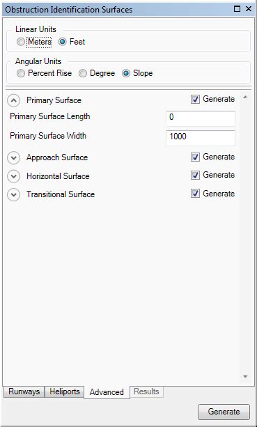 Creating Obstruction Identification Surfaces For Runways—arcmap ドキュメント