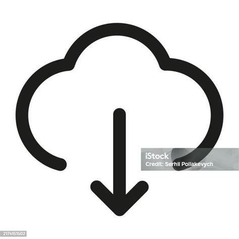 클라우드 다운로드 아이콘 간단한 구름 기호입니다 미니멀리스트 검은 화살표 벡터 다운로드 그래픽 0명에 대한 스톡 벡터 아트 및 기타 이미지 Istock
