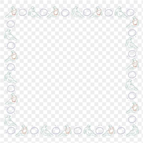 Naked Woman Outline Frame PNG