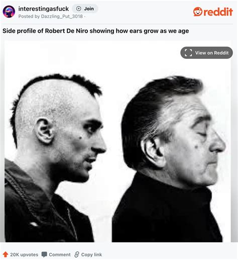 Robert De Niros Side Profile Sparks Ear Growth Science