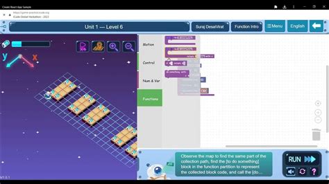 Icode Hackathon Unit 1 Level 6 Function Intro Youtube