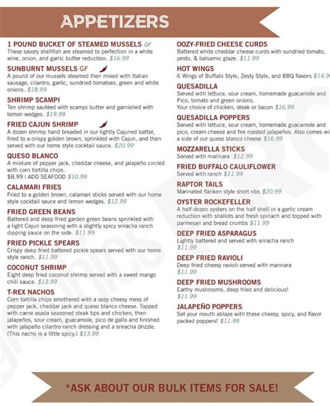 Menu At Swain Brothers Steakhouse Vernal