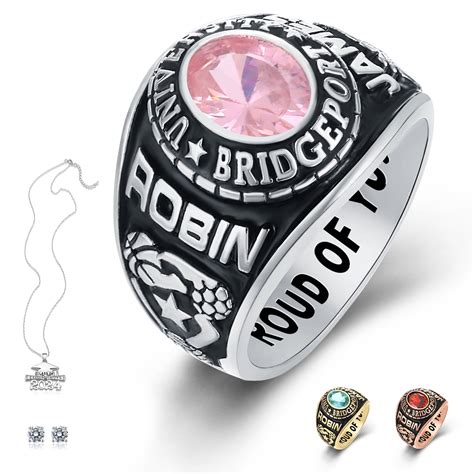 Ccjcinata Fully Personalized Customized Sterling Silver Class Rings