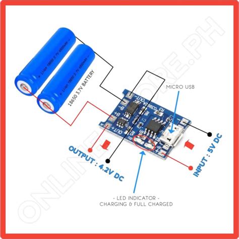 5pcs Tp4056 5v 1a Lithium Li Ion 18650 3 7v Battery Charging Module Board Lazada Ph