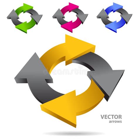 Arrows Set Concept Stock Illustration Illustration Of Cycle