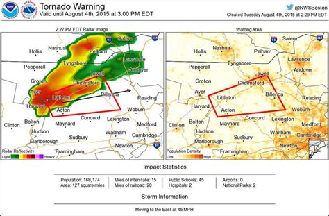 Tornado Warning Issued For Middlesex County Tornado Warning Issued For Middlesex County
