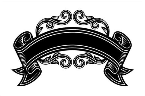 Ornate Vector Ribbon Scroll Design Graphic By Skshagor Barmon