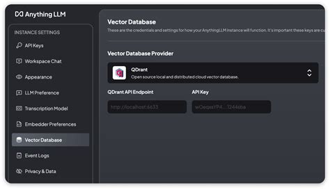 Qdrant Vector Database ~ Anythingllm Qdrant Vector Database ~ Anythingllm